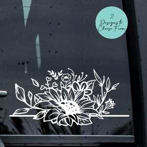 Sunflower Decal, Sunflower Car Decal, Sunflower, Simple Flower Decal ...