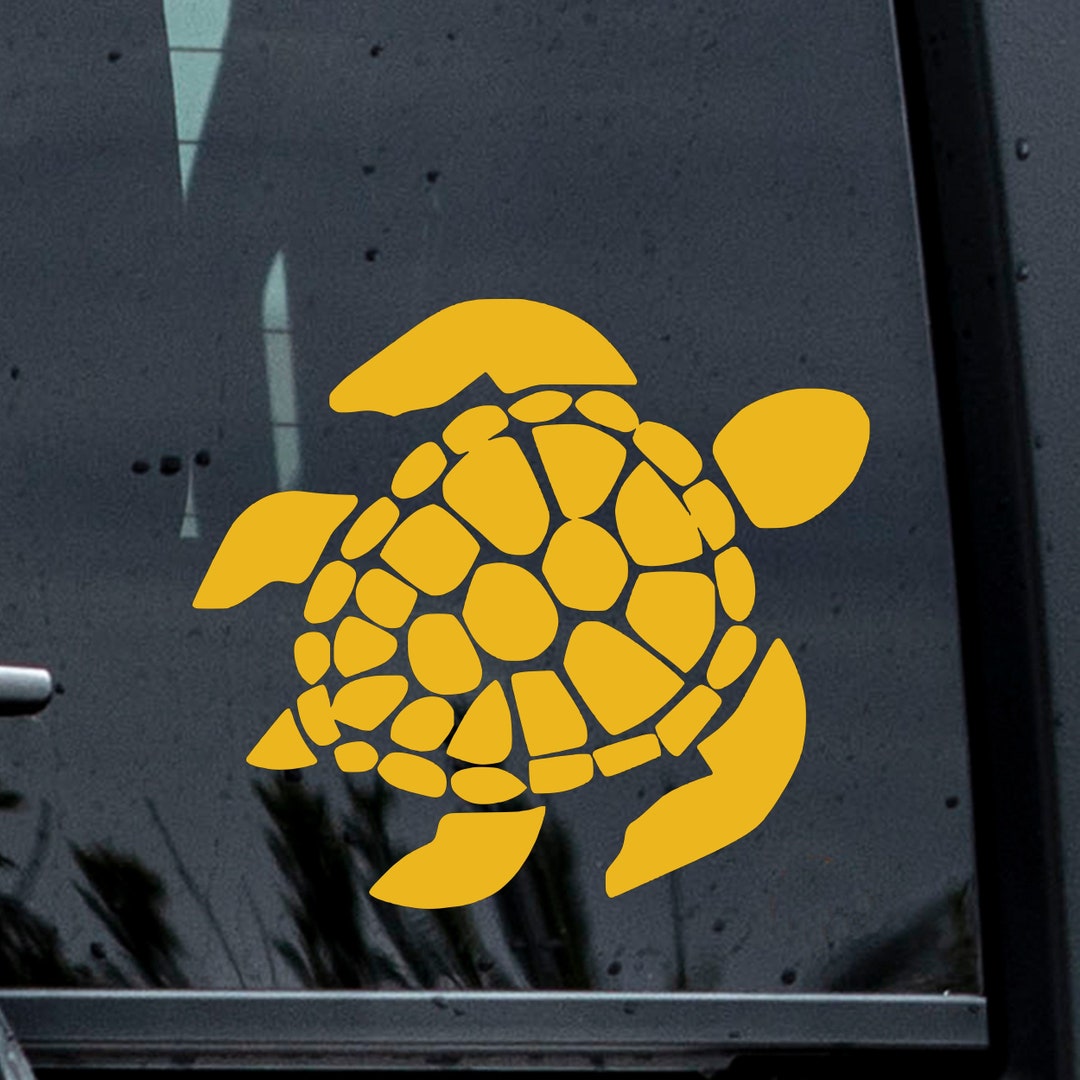 Sea Turtle Vinyl Decal, Sea Turtle Car Decal, Glitter Decal, Opal Decal ...