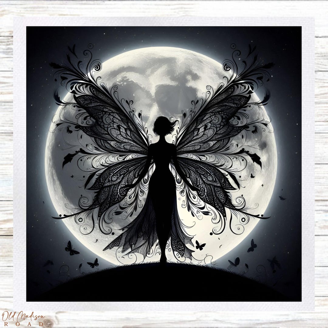 Moon Fabric Panel - Dark Fairy Fabric Panel - Quilt Panel - Quilting ...