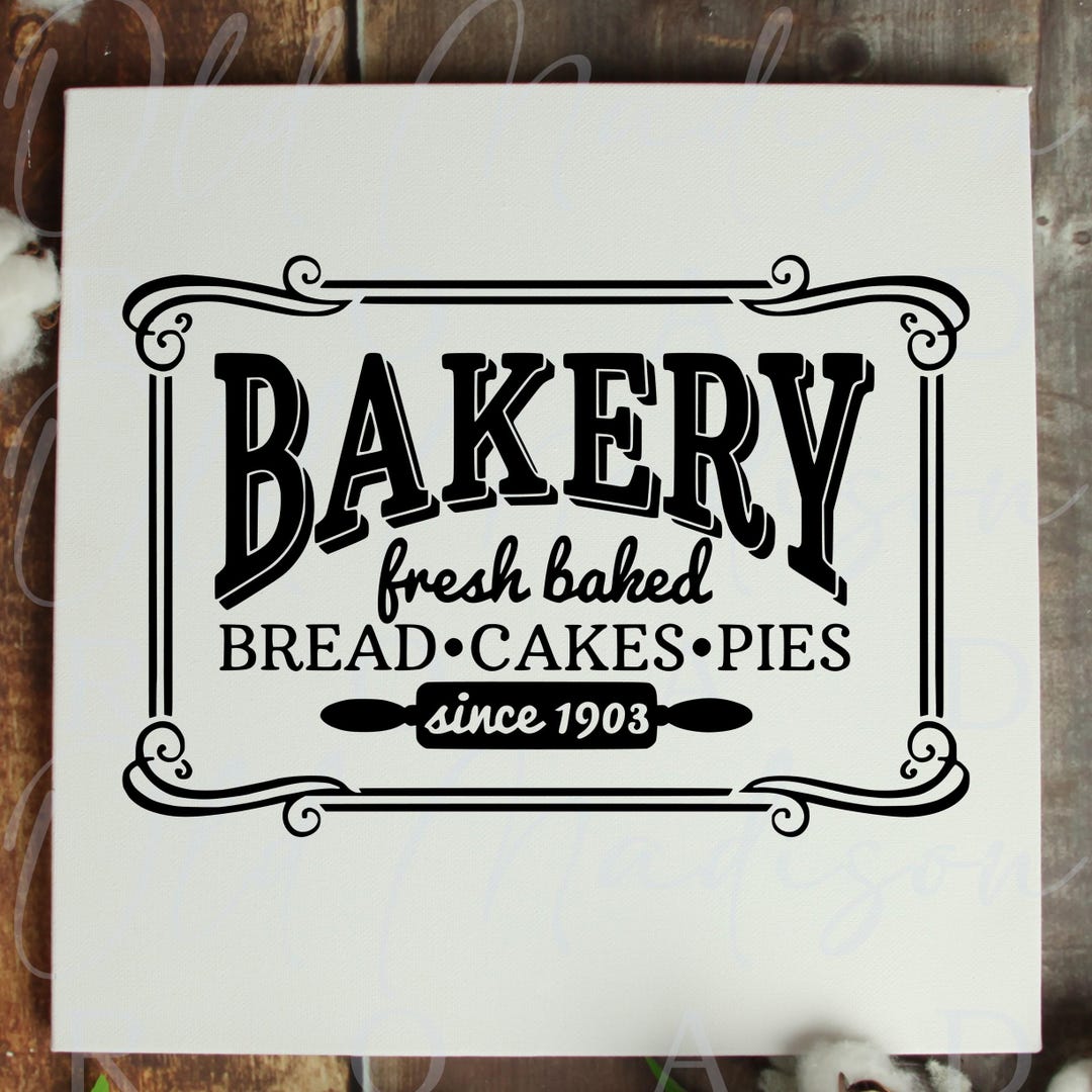 Bakery Kitchen Decal, Wall Decor, Door Decor, Sign Making Stencil ...