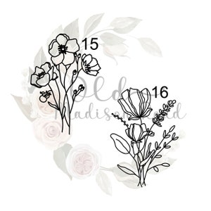 Floral Bouquet Decal, Floral Car Decal, Magnolia, Simple Flower Decal ...