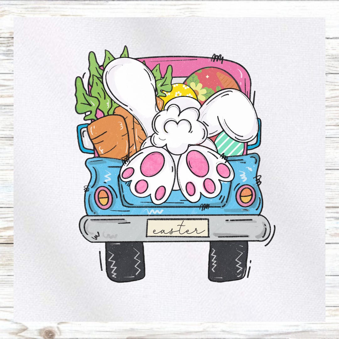 Happy Easter Fabric Panel - Truck Fabric Panel - Quilt Panel - Quilting ...