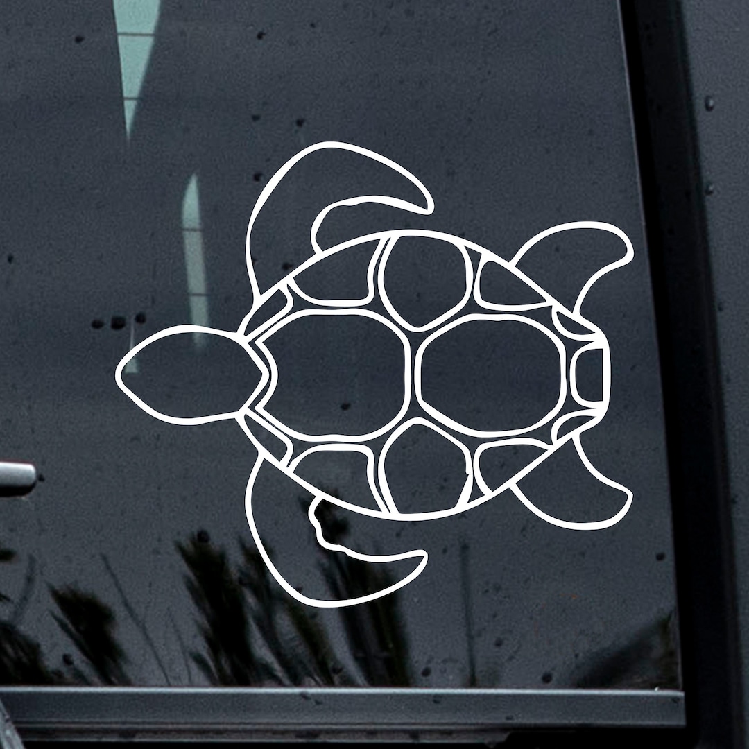 Sea Turtle Decal, Sea Turtle Vinyl Decal, Sea Turtle Car Decal, Glitter ...