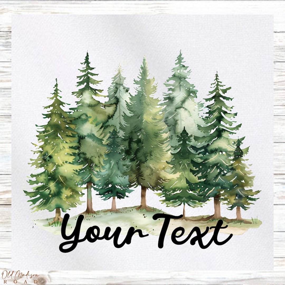 Personalized Fabric Panel - Pine Forest Fabric Panel-quilt Panel ...