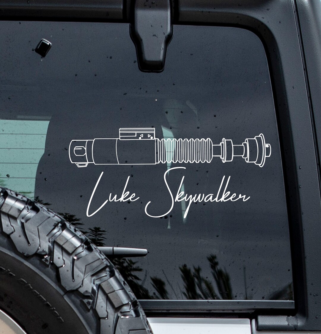 Luke Skywalker Lightsaber Decal, Star Wars Decal, Star Wars, Darth ...