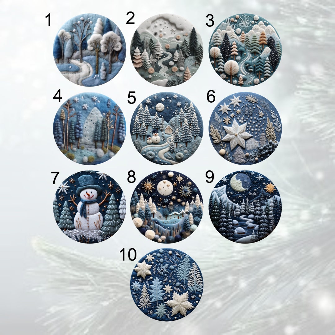 Christmas Wreath Sign, Christmas Sign, Felted Look Round Wreath Sign ...