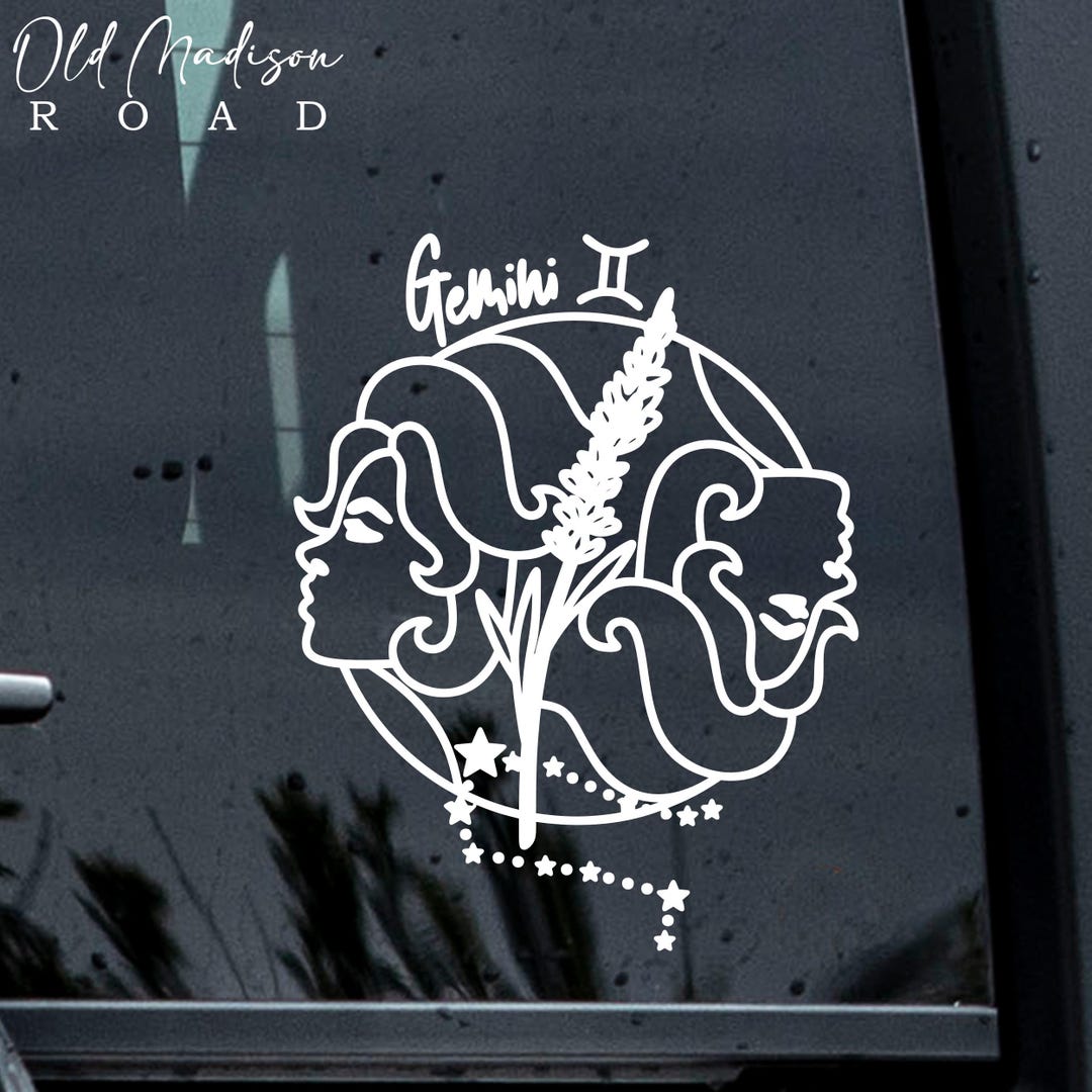 Gemini Zodiac Decal - Gemini Sticker - Zodiac Decal - Zodiac Sticker ...
