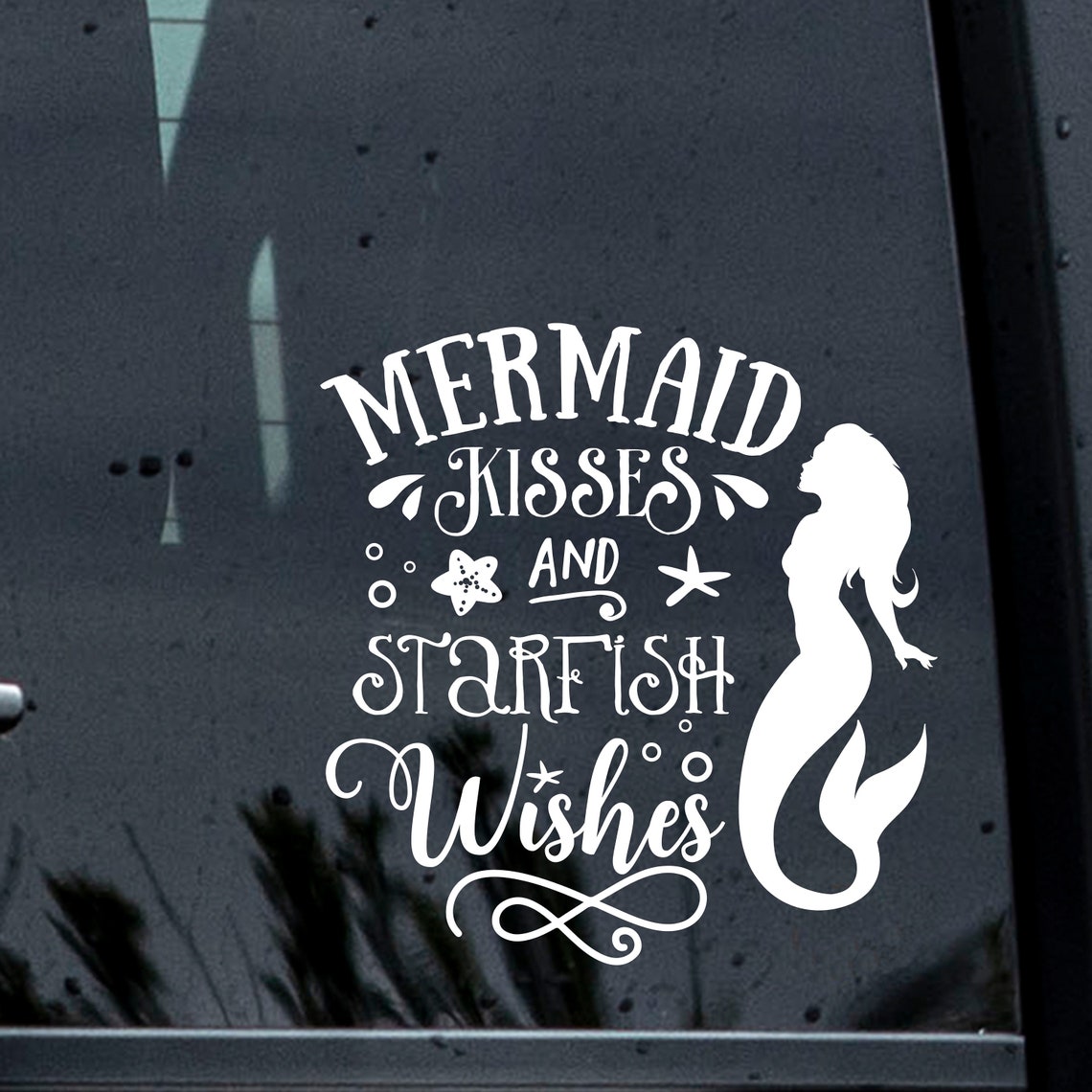 Mermaid Kisses Decal Mermaid Decal Beach Car Decal Beach - Etsy
