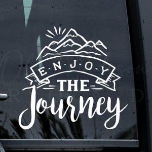 Enjoy the Journey Decal, Vinyl Decal, Laptop Decal, Personalized Decal ...