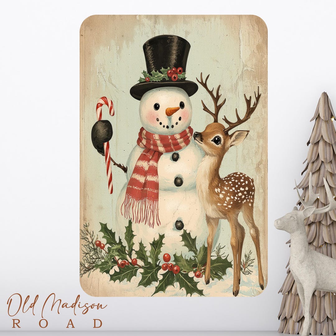 Christmas Sign Christmas Sign Snowman Christmas Sign Christmas Metal ...