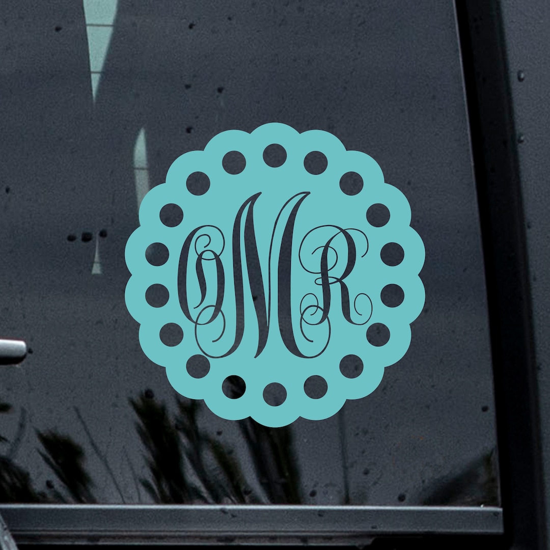 Monogram, Monogram Sticker, Monogram Car Decal, Custom Decal ...