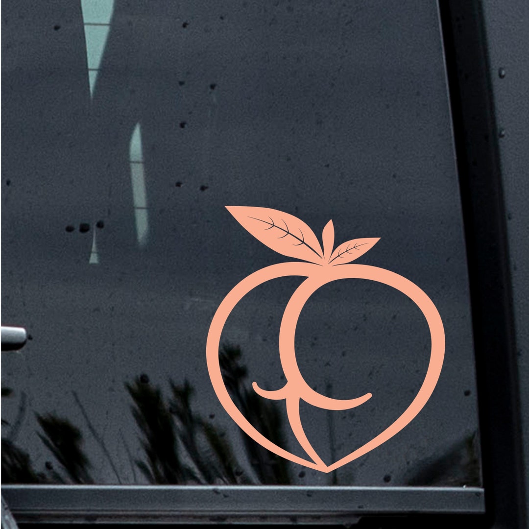 Peach Butt Decal, Georgia State Decal, Georgia Floral Decal, Georgia ...