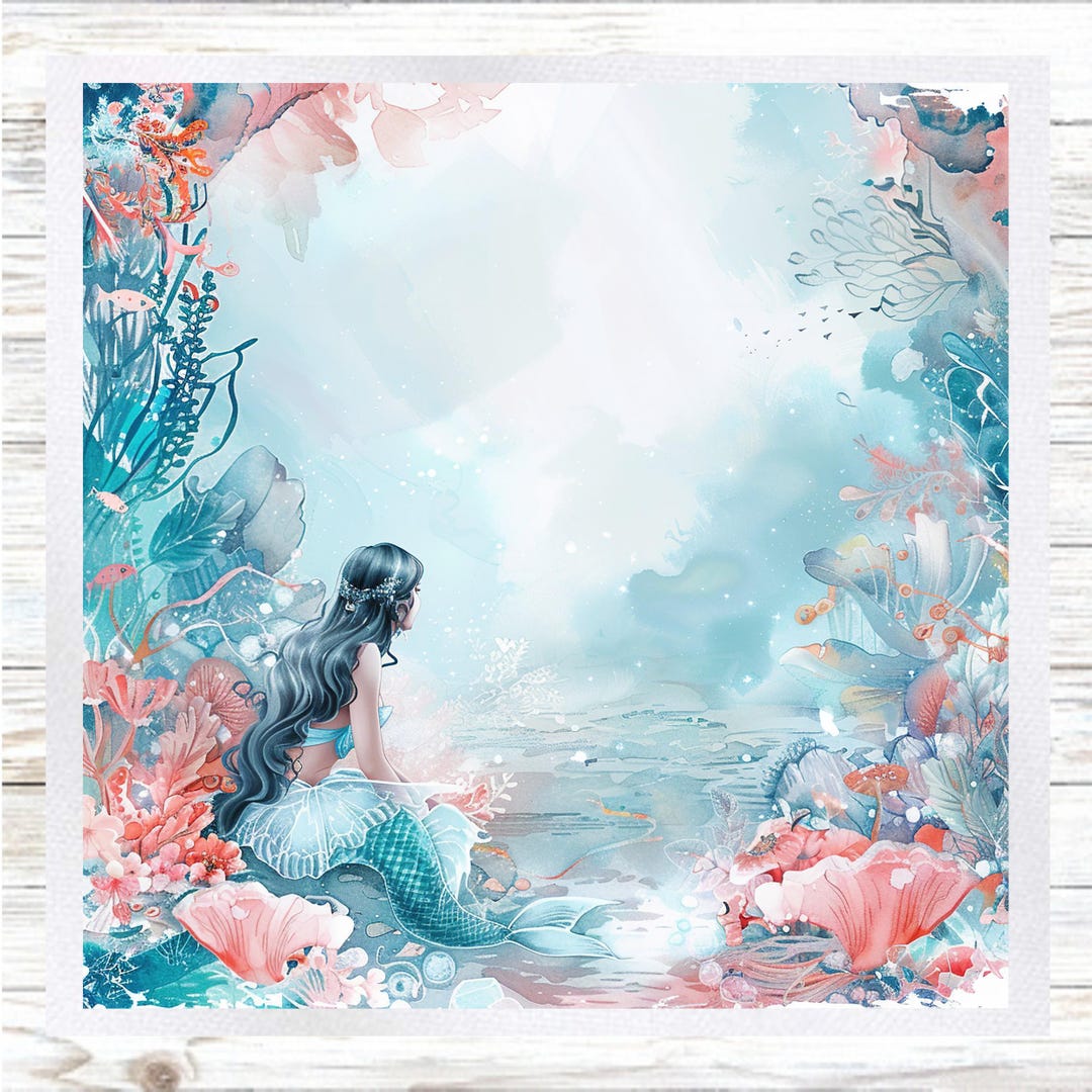 Beach Themed Fabric Panel - Mermaid Fabric Panel- Quilt Panel ...