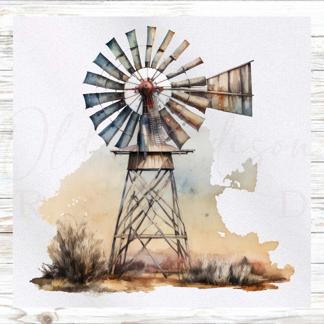 Western Fabric Panel - Windmill Fabric Panel - Quilt Panel - Quilting ...