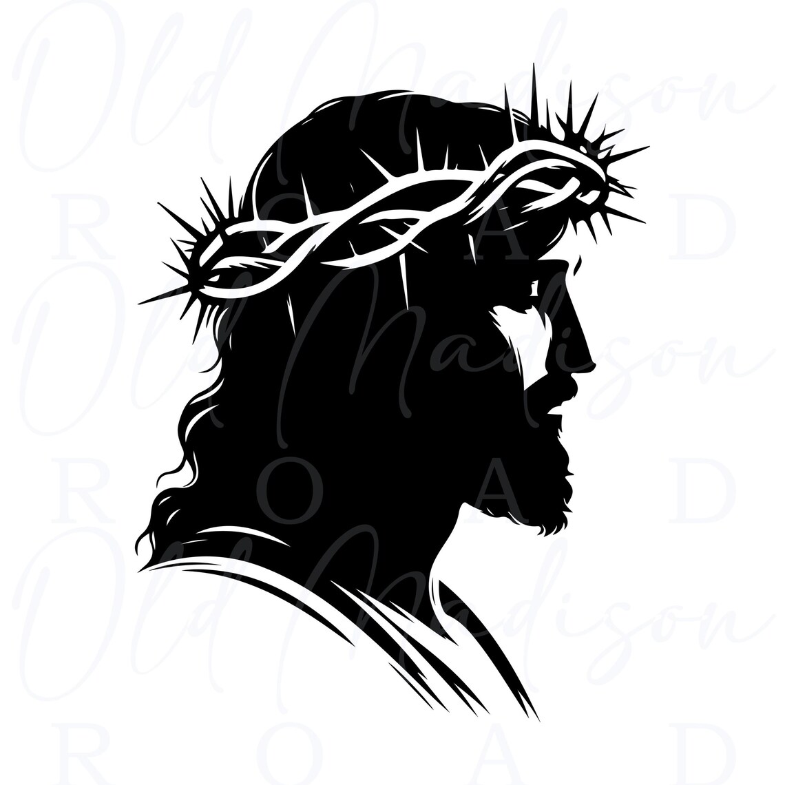 Jesus Decal - Christian Decal - Jesus Car Decal - Crown of Thorns Decal ...