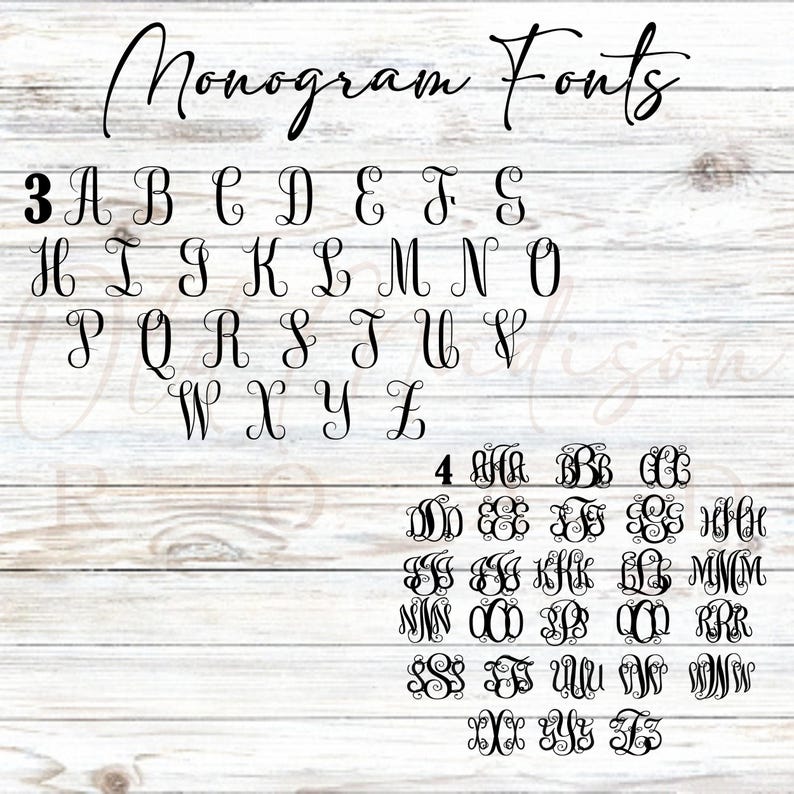Monogram, Monogram Sticker, Monogram Car Decal, Custom Decal ...