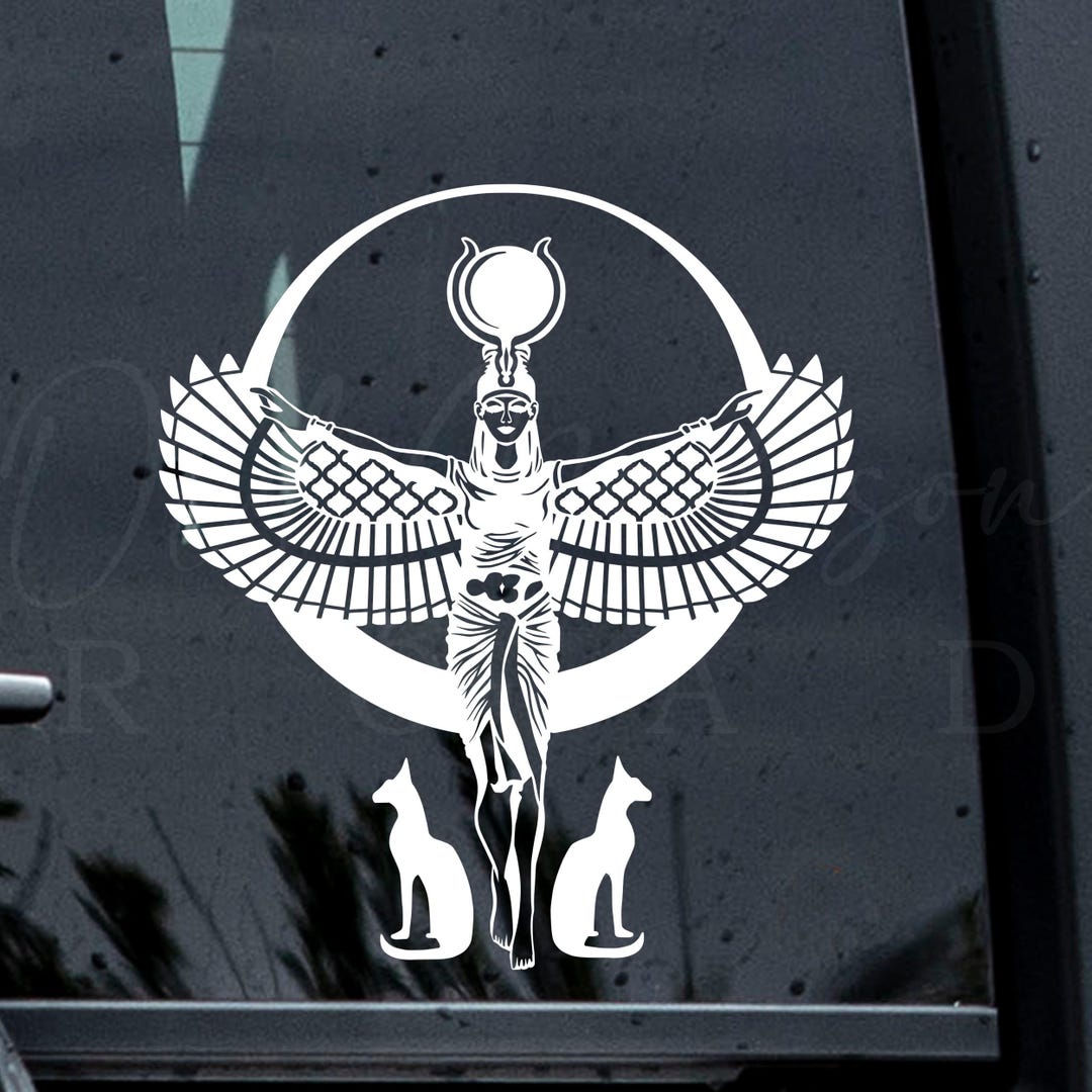 Goddess Isis Decal - Goddess Isis Sticker - Egyptian Mythology Decal ...