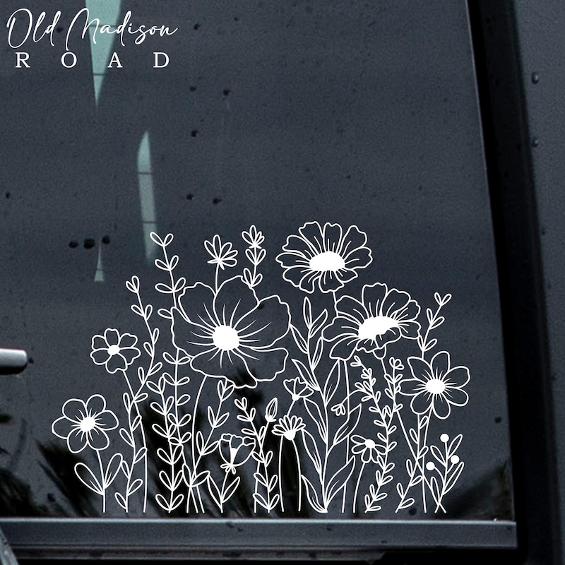 Wildflower Wall Decal - Etsy