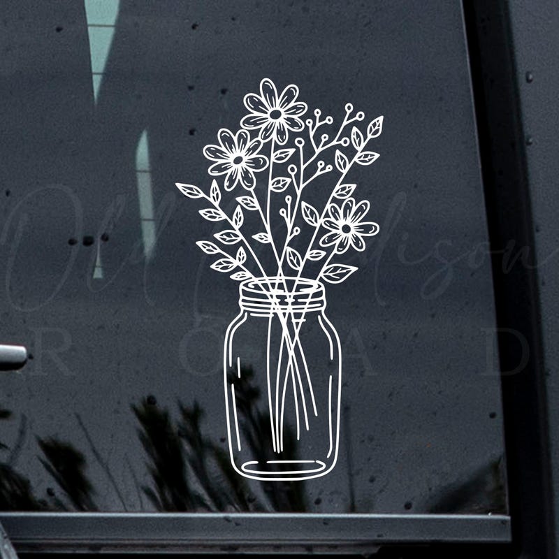 Floral Decal - Etsy