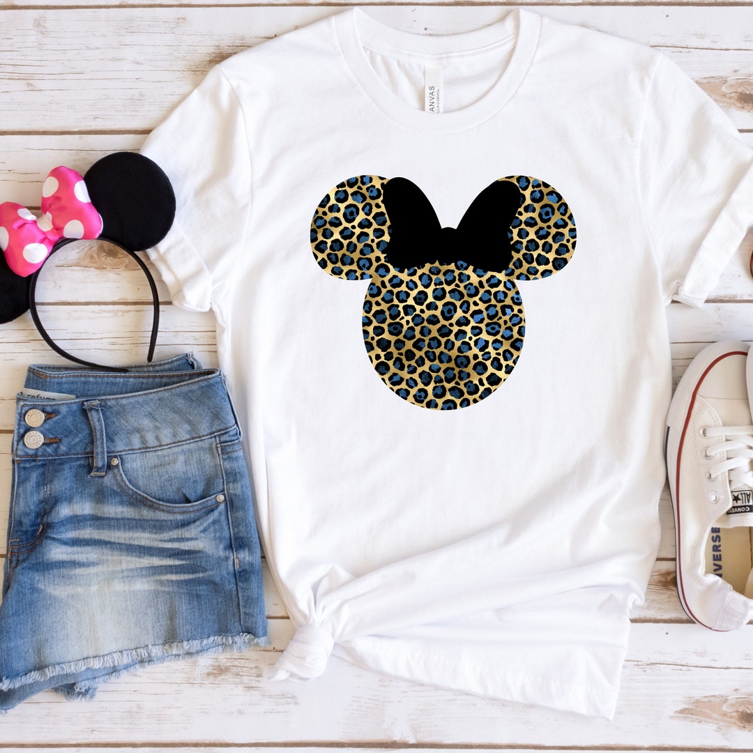 Leopard Print Minnie, Gold Leopard Print Minnie Mouse Shirt, Minnie ...