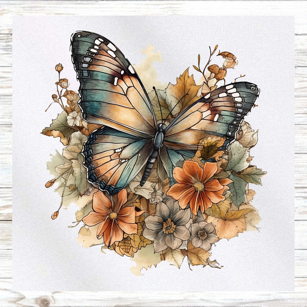 Printed Fabric Panel - Butterfly Fabric Panel - Quilt Panel - Quilting ...
