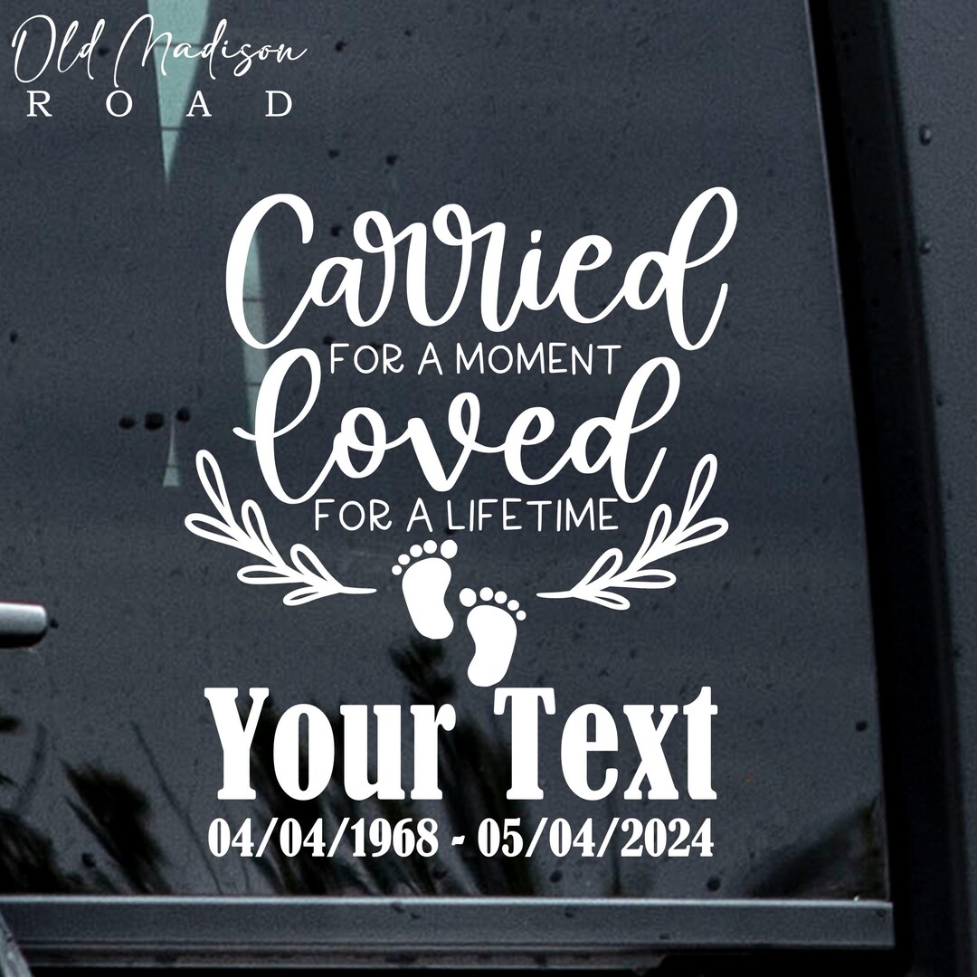 Baby Feet Angel Bereavement Car Decal - Angels Wings Memorial Car Decal ...