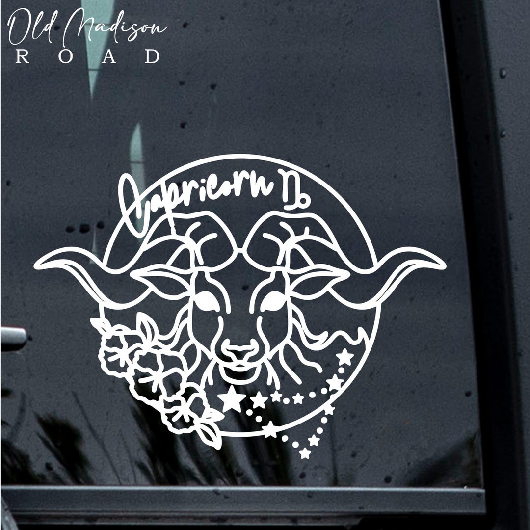Capricorn Zodiac Decal - Capricorn Sticker - Zodiac Decal - Zodiac ...