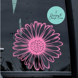 Daisy Decal, Daisy Car Decal, Daisy, Simple Flower Decal, Floral Decal ...