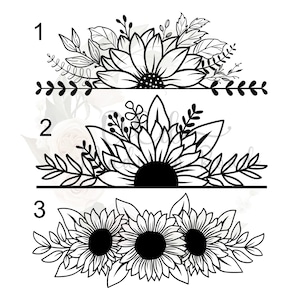 Sunflower Decal, Sunflower Car Decal, Sunflower, Simple Flower Decal ...
