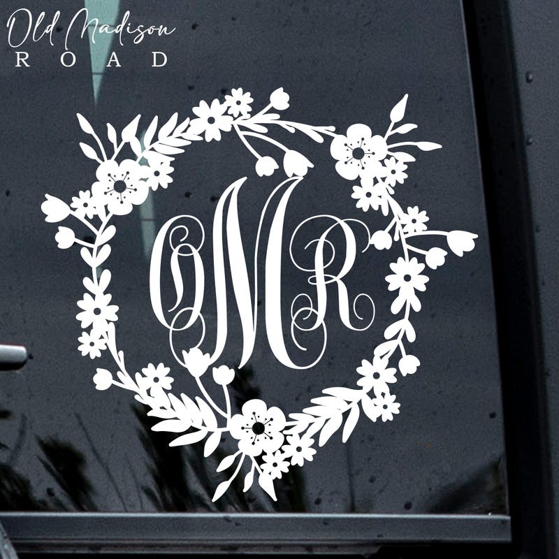 Monogram Car Decal - Etsy
