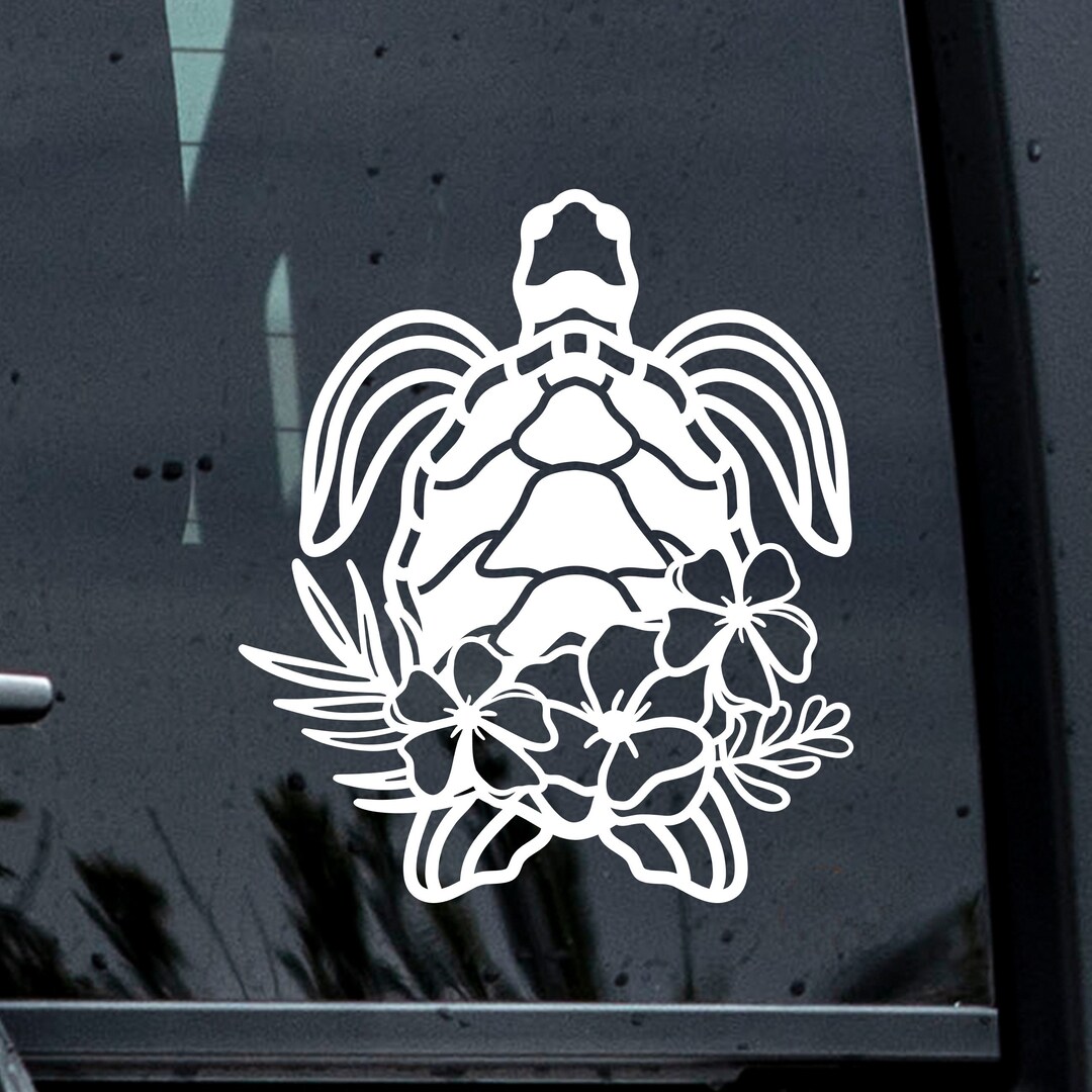 Sea Turtle Decal, Sea Turtle Vinyl Decal, Sea Turtle Car Decal, Glitter ...