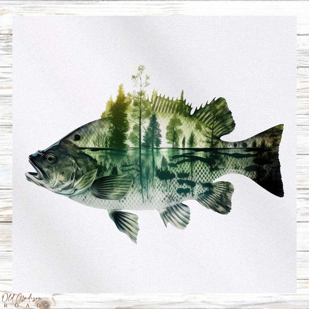 Fish Fabric Panel - Wildlife Fabric Panel - Quilt Panel - Quilting ...
