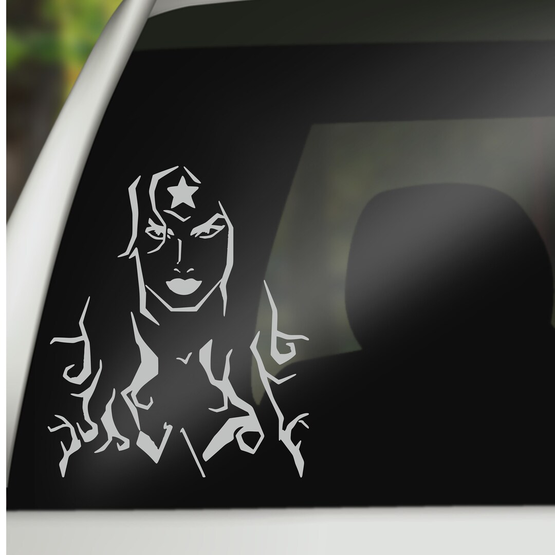 Wonder Woman Inspired Vinyl Decal, Wonder Woman Sticker, Wonder Woman ...