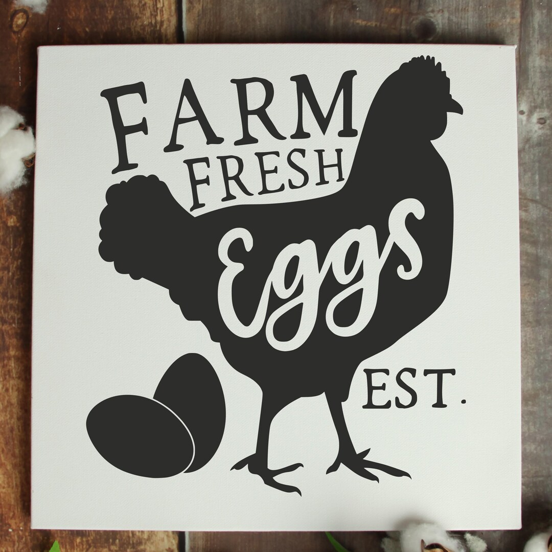 Farm Fresh Eggs Decal - Window Decal - Chicken Sign Decal - DIY Sign ...