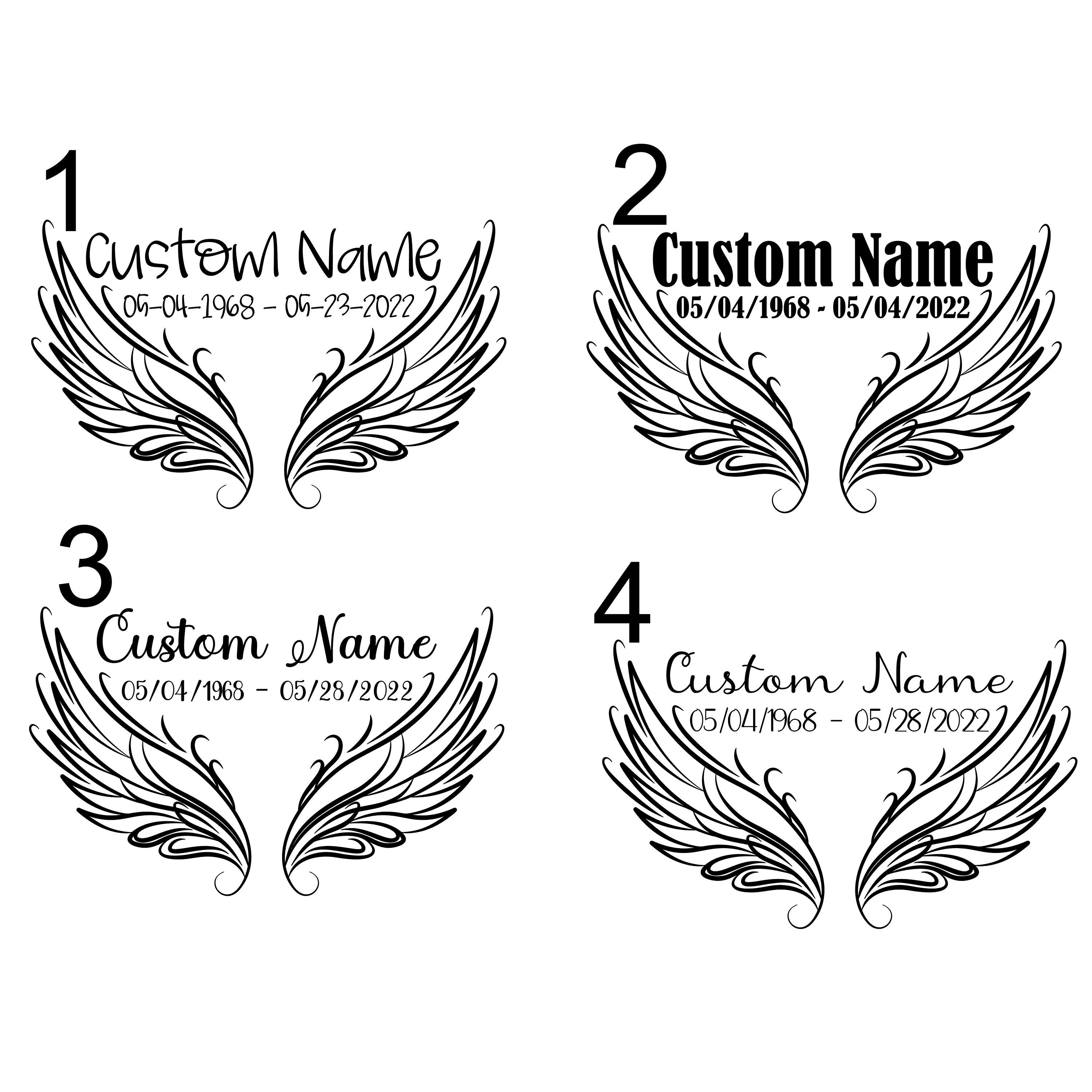 Angel Wings Bereavement Car Decal Angels Wings Memorial Car - Etsy