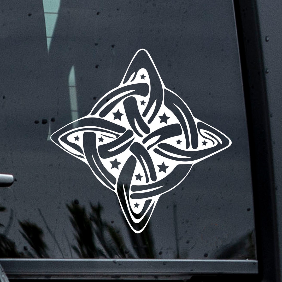 Celtic Cross Decal, Celtic Sticker, Celtic Knot Decal, Four Leaf Clover ...