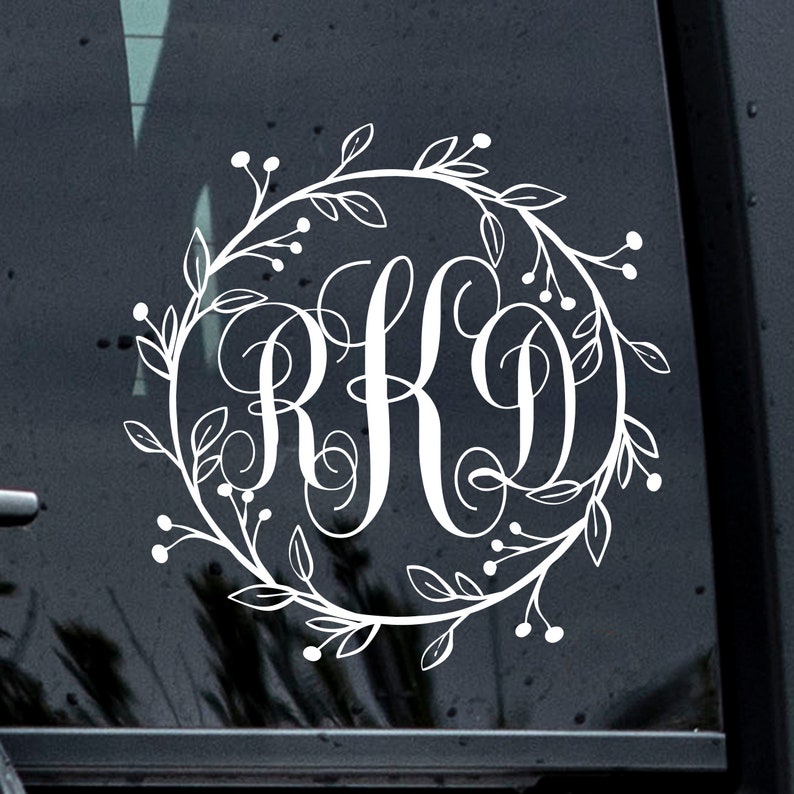 Monogram, Monogram Sticker, Monogram Car Decal, Custom Decal ...