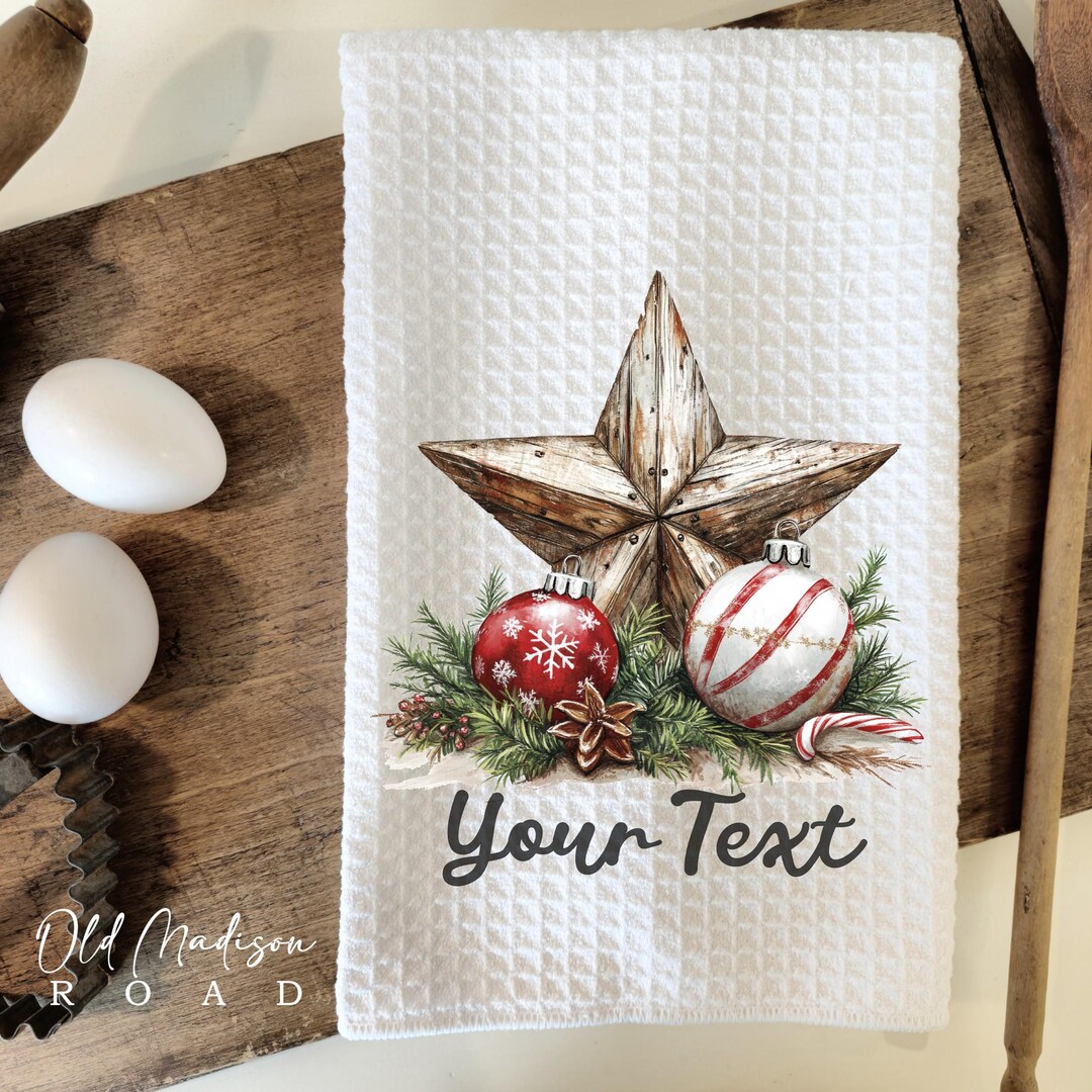 Personalized Christmas Dish Towel Christmas Hand Towel Christmas ...