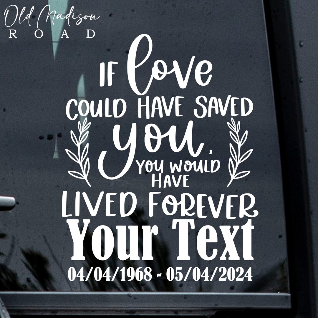 Memorial Car Decal - Bereavement Car Decal - Butterfly Memorial Car ...