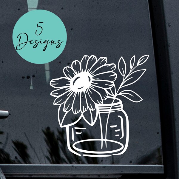 Floral Decal - Etsy