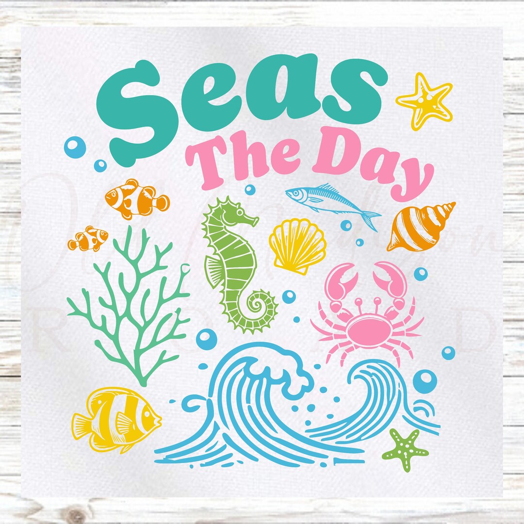 Seas the Day Fabric Panel - Beach Theme Fabric Panel- Quilt Panel ...