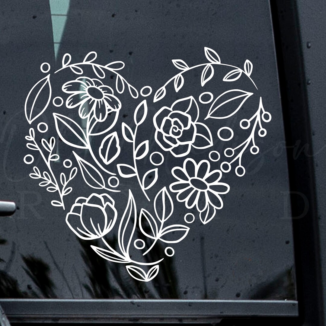 Wildflower Bouquet - Wildflower Bouquet Decal - Cosmos Car Decal ...