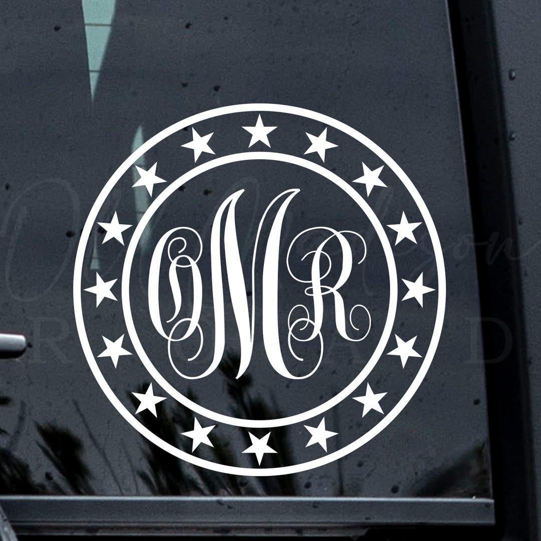 Arrows Monogram - Arrows Monogram Sticker - Monogram Car Decal - Custom Decal Personalized Decal ...