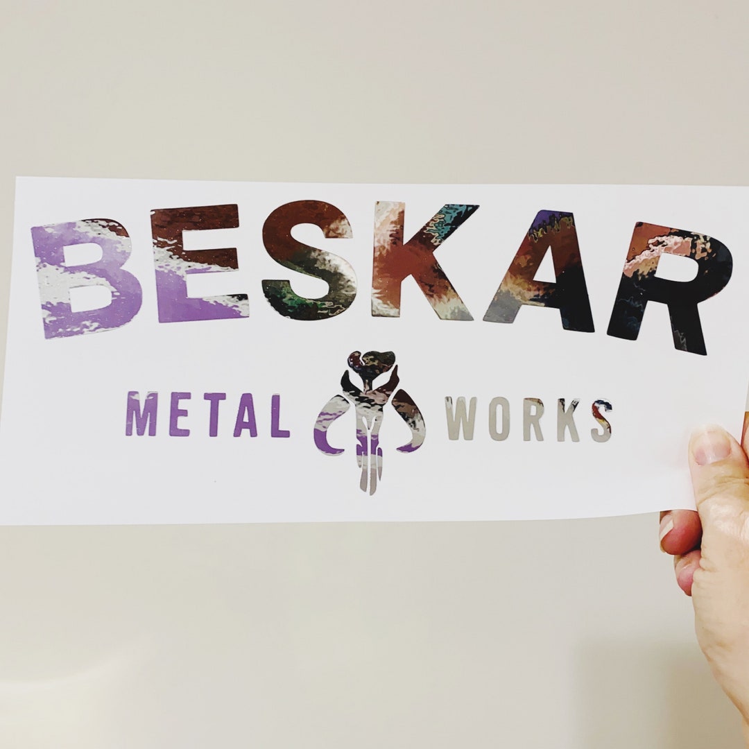 Beskar Metal Works Decal Mandalorian Crest Decal Truck - Etsy