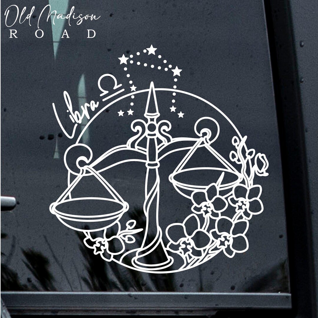 Libra Zodiac Decal - Libra Sticker - Zodiac Decal - Zodiac Sticker ...