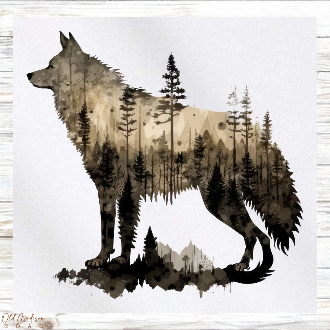Wolf Fabric Panel - Wildlife Fabric Panel - Quilt Panel - Quilting ...