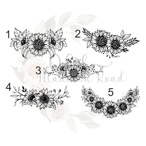 Sunflower Decal, Sunflower Car Decal, Sunflower, Simple Flower Decal ...