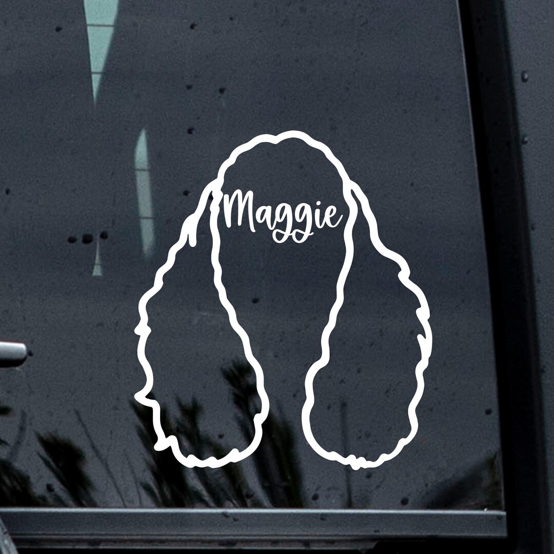 Cocker Spaniel Ears Name Decal-dog Ears Custom Decal-dog Name Decal ...