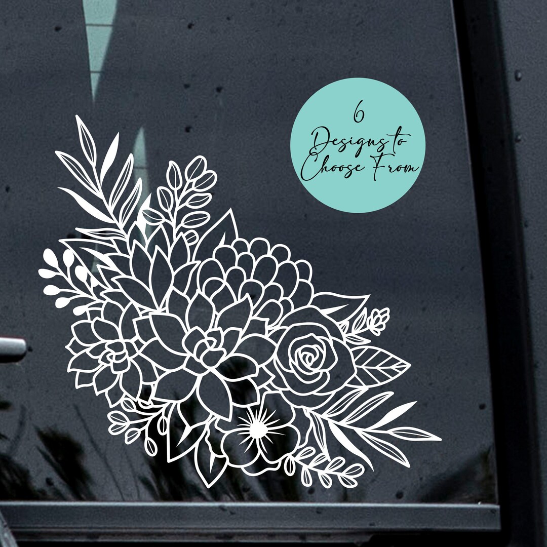 Cactus Border Decal, Succulents Border Car Decal, Cactus Window Decal ...