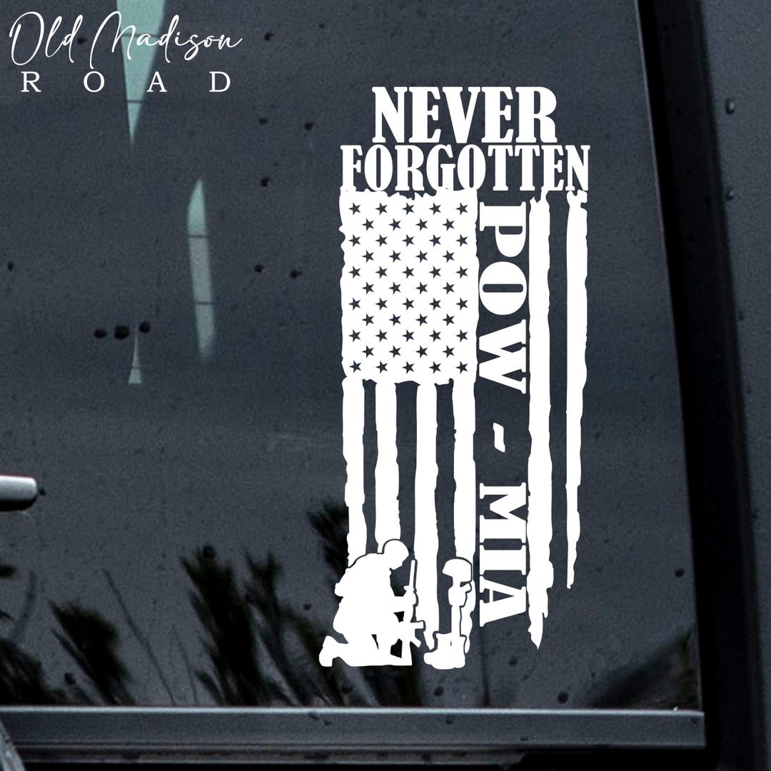 POW-MIA Decal - Never Forgotten Decal - Fallen Soldier Decal ...